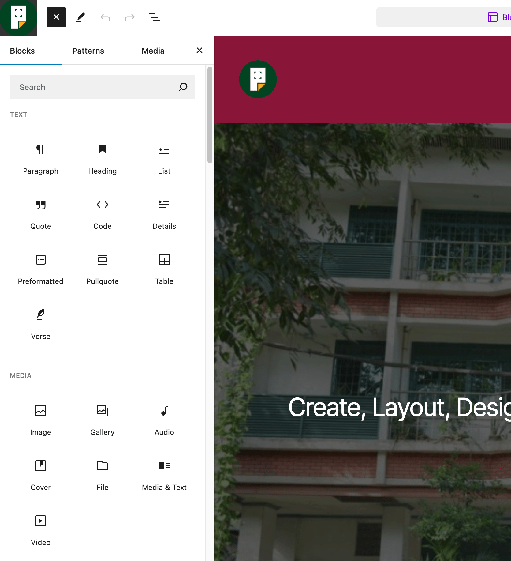 Pages – Create, layout, design and publish your own website Online.